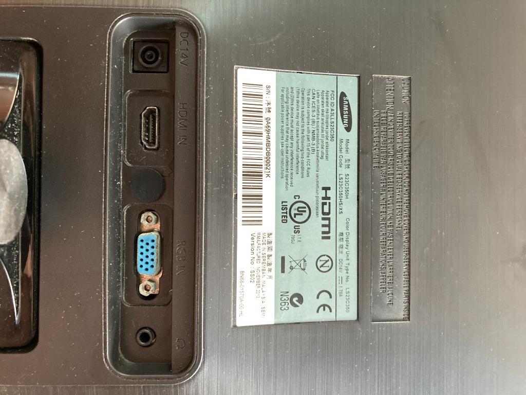 SAMSUNG 23" Full HD LCD Monitor S23C350H, Computers & Tech, Parts ...