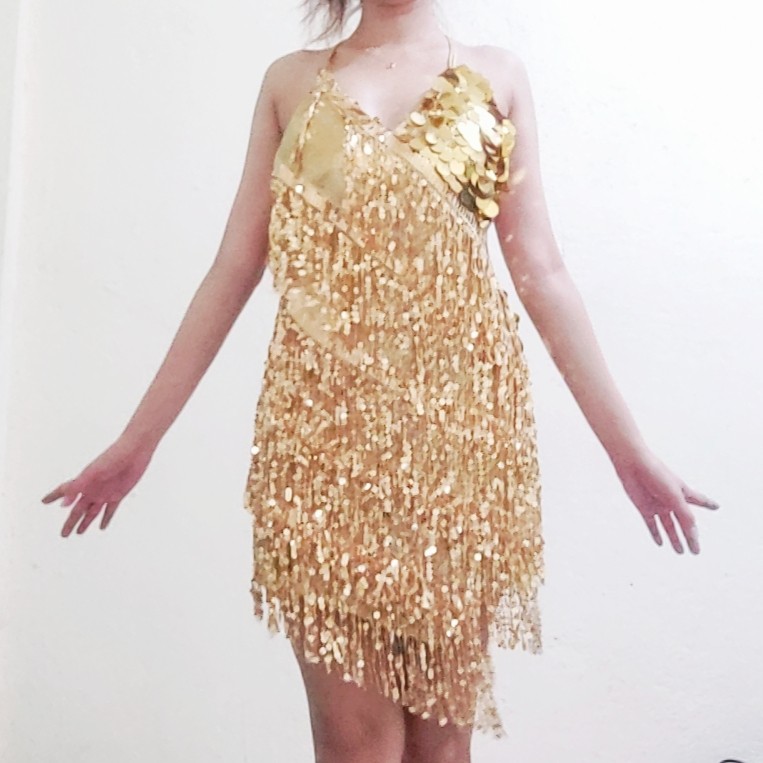 Sexy Gold Backless Dress, Women's Fashion, Dresses & Sets, Dresses on ...