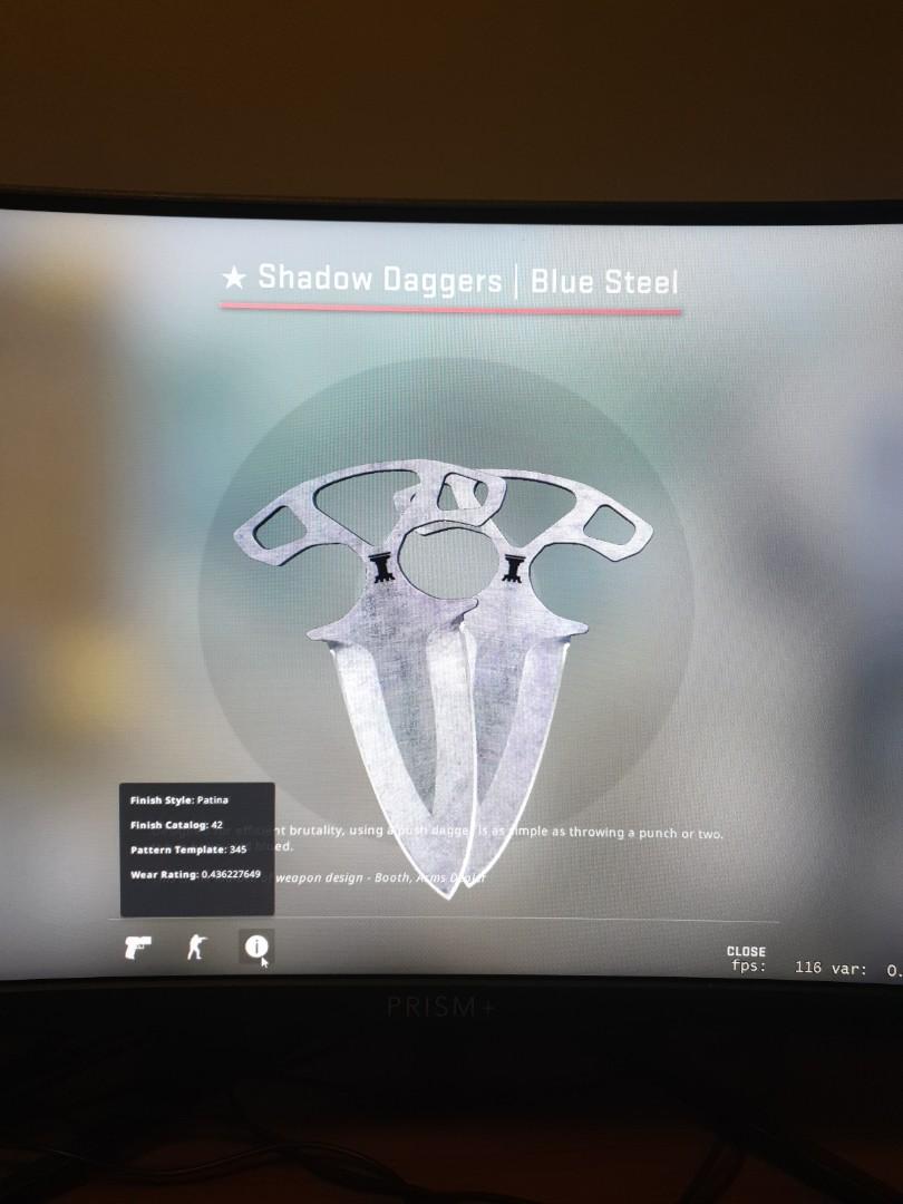 Shadow Daggers Blue Steel, Video Gaming, Gaming Accessories, Game Gift ...