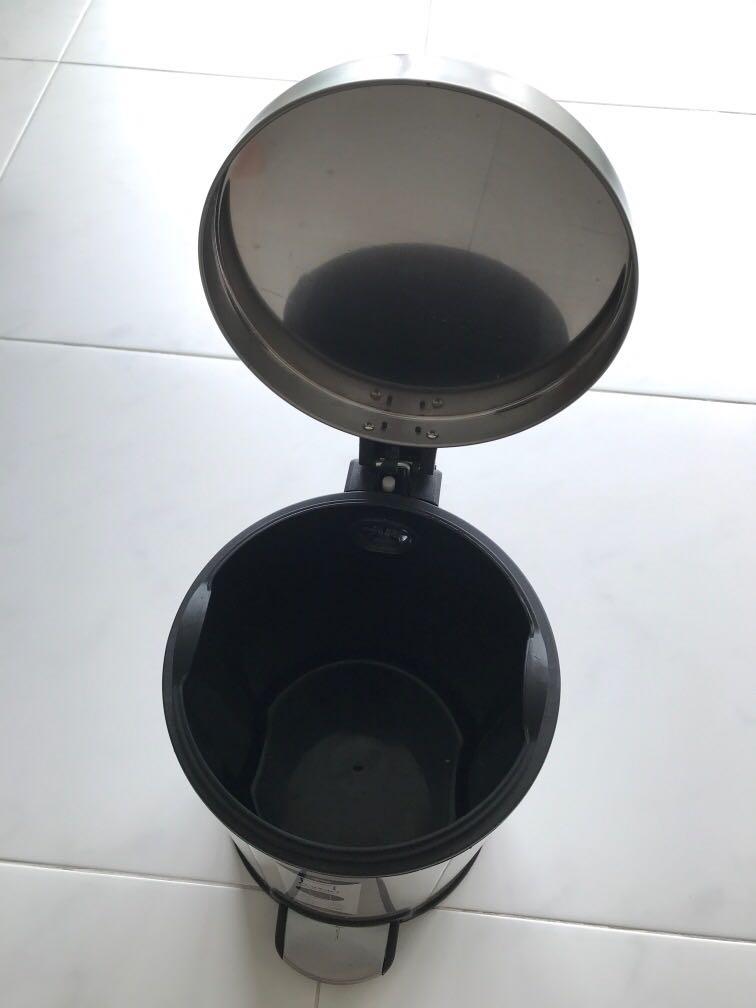 Stainless steel dusbin, Furniture & Home Living, Bathroom & Kitchen ...