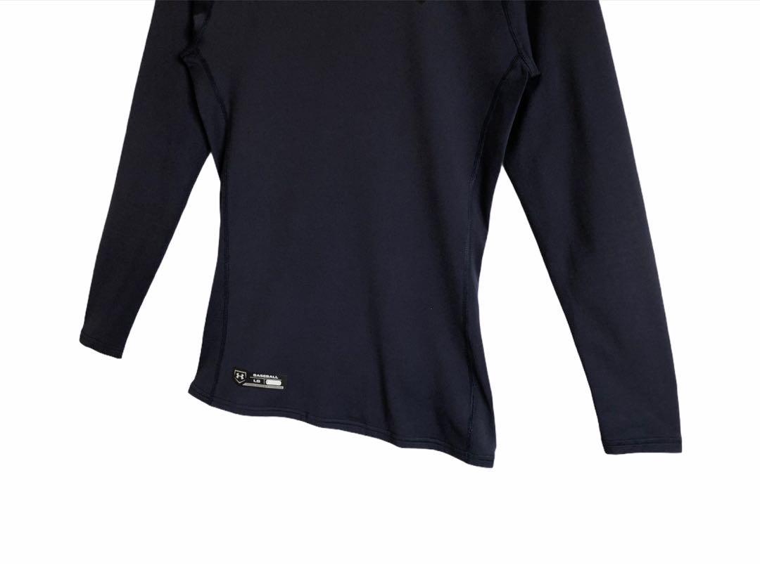 Under Armour Baseball Turtleneck Compression Shirt Dark Blue, Women's ...