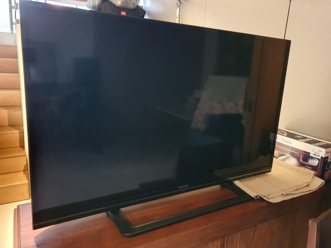 Used Sharp Aquos 46" TV Full HD Ultra Slim LED LC46LE450M Black., TV ...