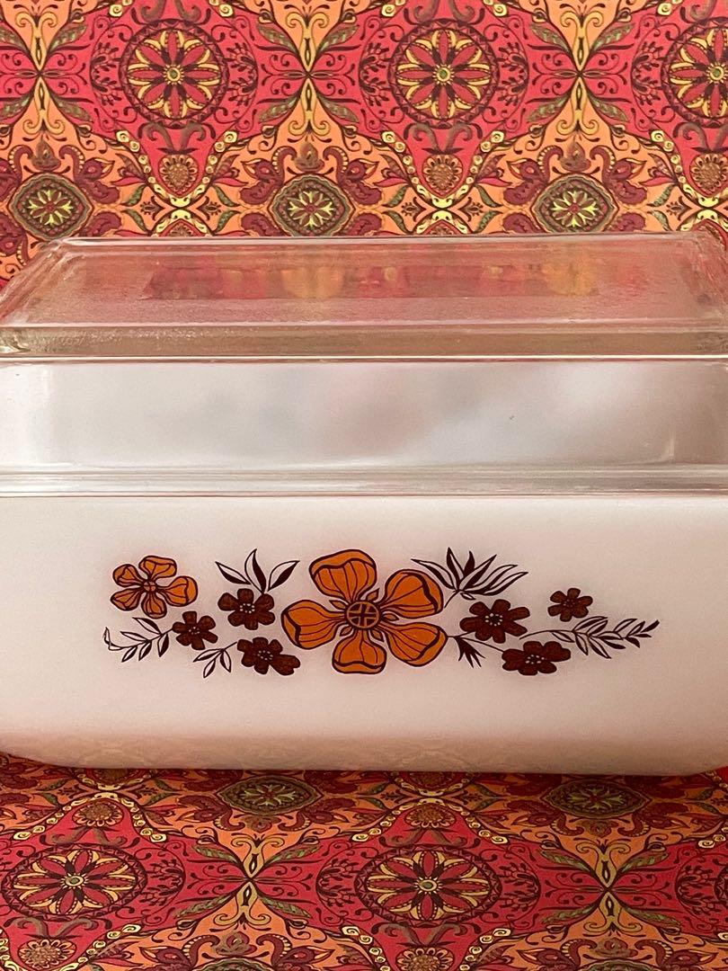 RESERVED - Vintage Crown Pyrex rectangle casserole dish with lid ...