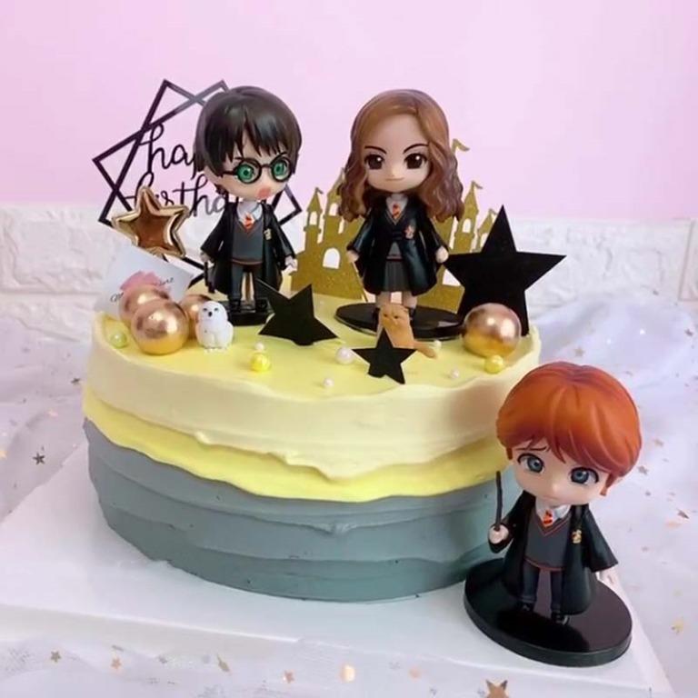 3D Set of 3 Harry Potter and Friends Figurine Cake Topper / 3D Hogwarts ...