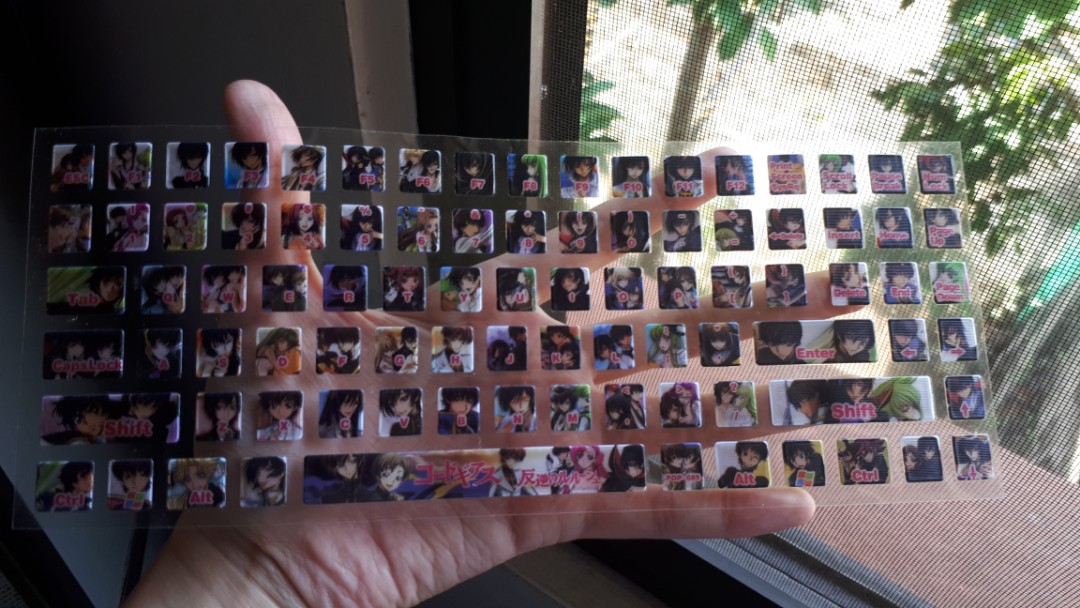 Code Geass Keyboard Stickers, Computers & Tech, Laptops & Notebooks on ...