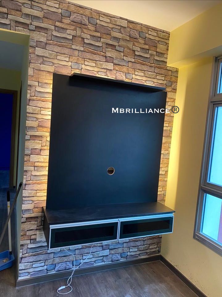 4ft Custom tv console and feature for small wall, Furniture & Home ...