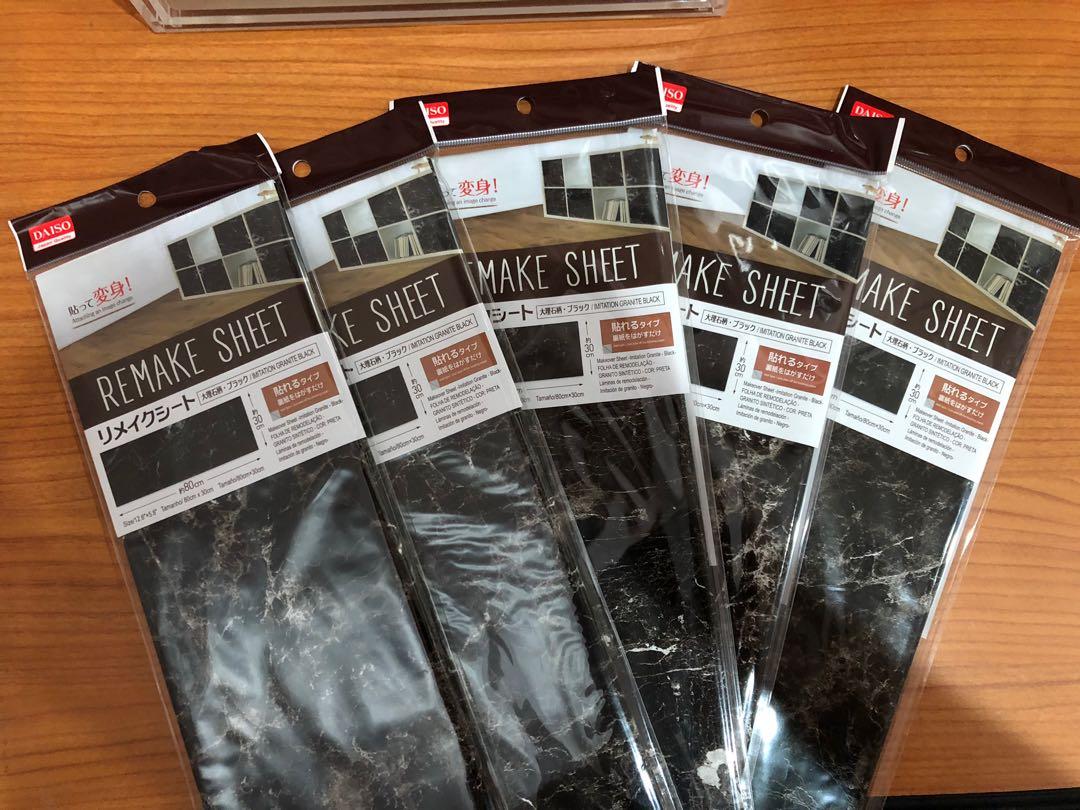 Daiso Marble Wall Deco, Furniture & Home Living, Home Decor, Wall Decor ...