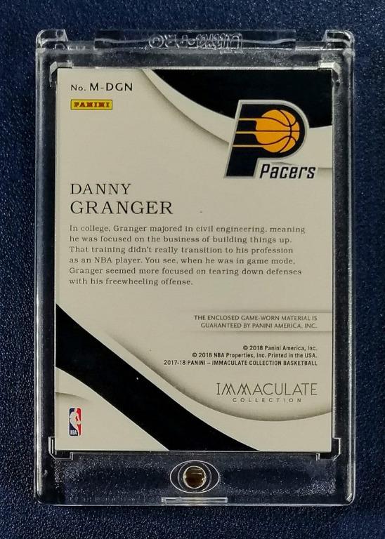 Danny Granger Patch 2017 Immaculate NBA Card w/ Free Magnetic, Hobbies ...
