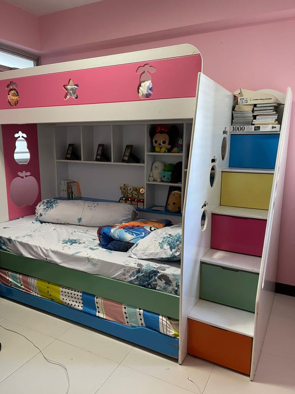 Double single bed frame, Furniture & Home Living, Furniture, Bed Frames ...