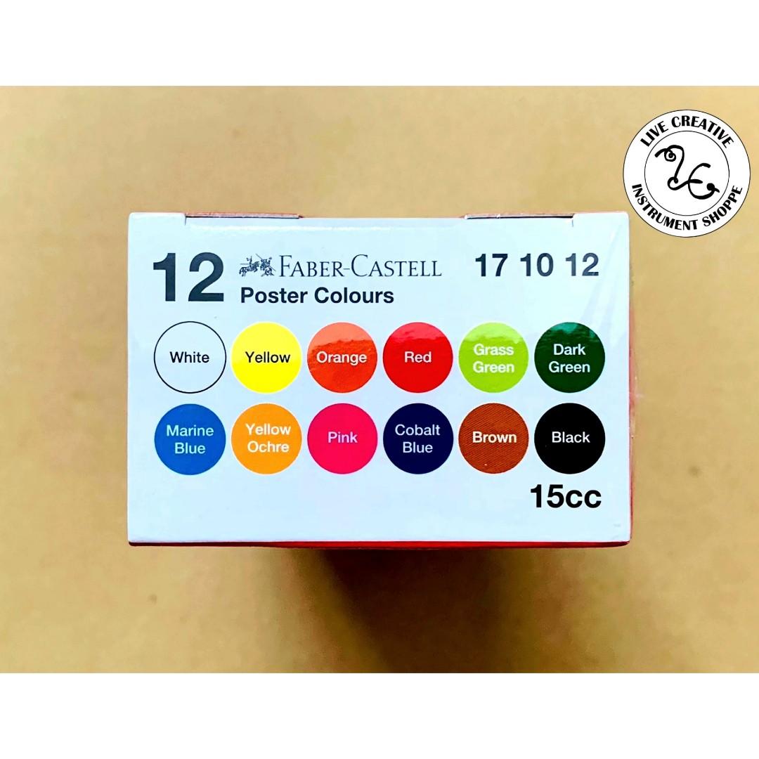 FABER CASTELL Poster Colour - 12 Colours (171012), Hobbies & Toys ...