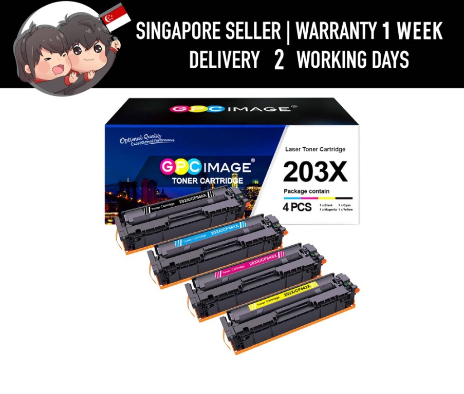 GPC Image Compatible 203X Toner Cartridges for HP 203X CF540X 203A for ...