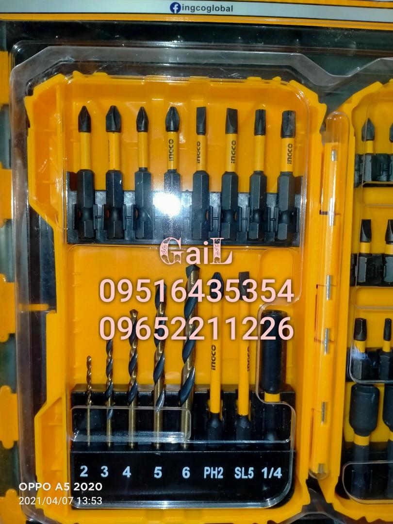 INGCO 45pcs. Impact Screwdriver bit set (AKDL24502), Commercial ...
