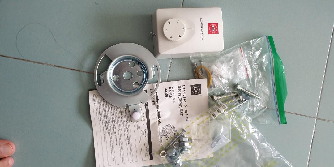 KDK M40RS orbital ceiling fan 16" rotate 360, Furniture & Home Living ...