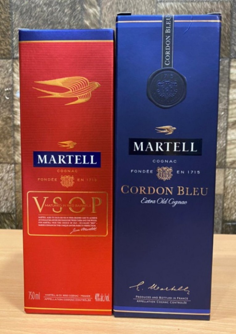 Martell Cordon Bleu and Martell VSOP 700 ml bundle with gift box ( limited stock ), Food ...