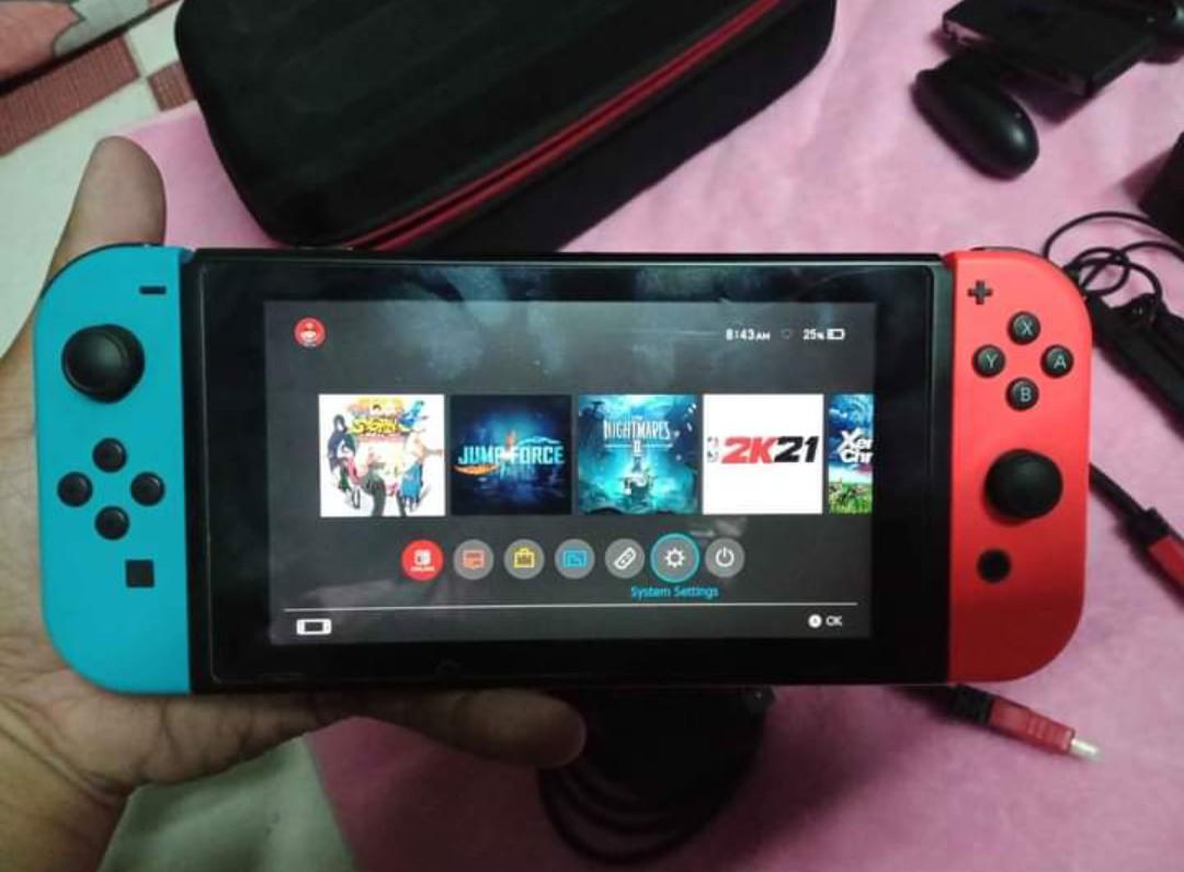 Nintendo Switch V2 Jailbreak 128gb with Accessories, Video Gaming ...