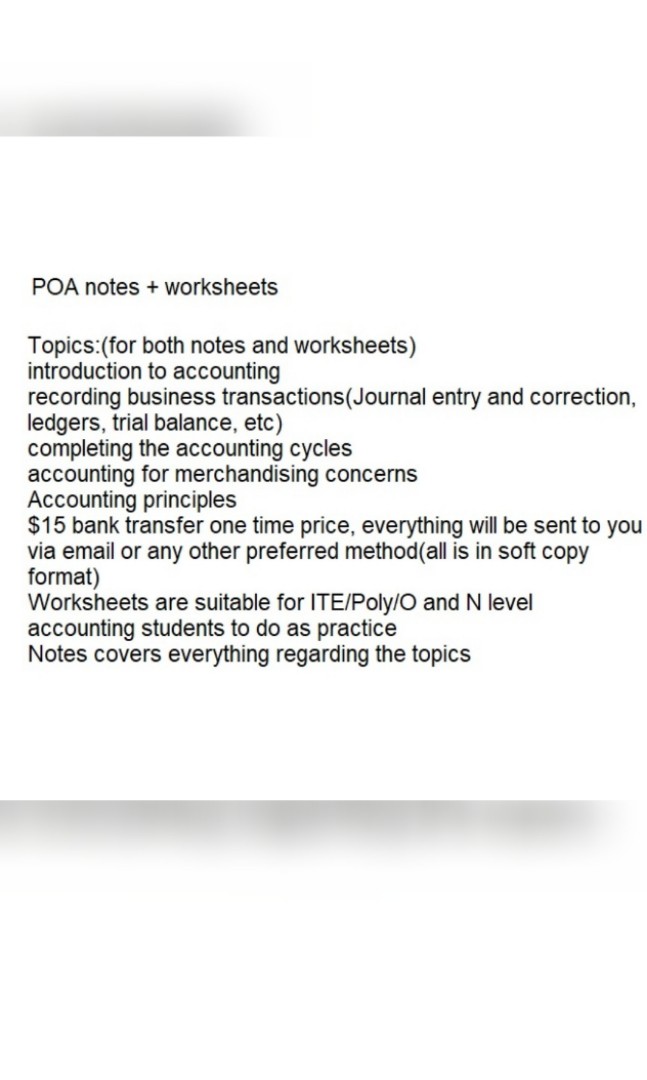 POA Notes+worksheets+past year papers, Hobbies & Toys, Books ...