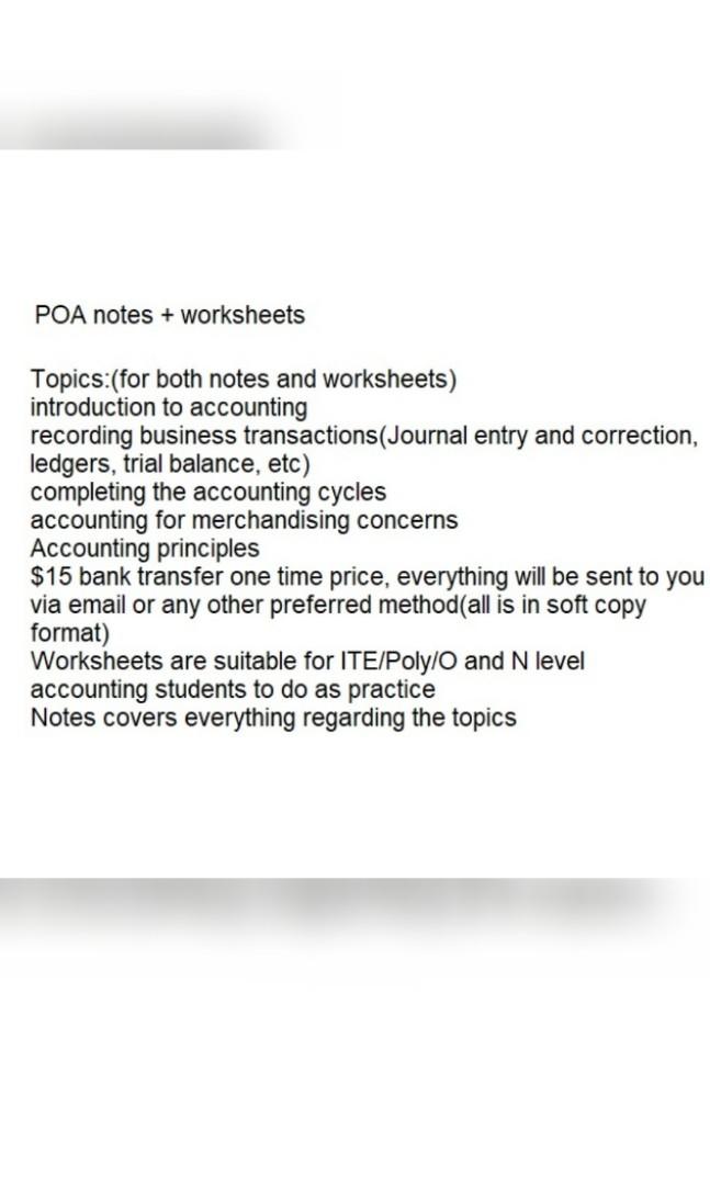 POA Notes+worksheets+past year papers, Hobbies & Toys, Books ...