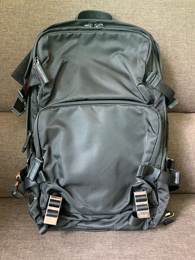 Prada Large Backpack (Black), Men's Fashion, Bags, Backpacks on Carousell