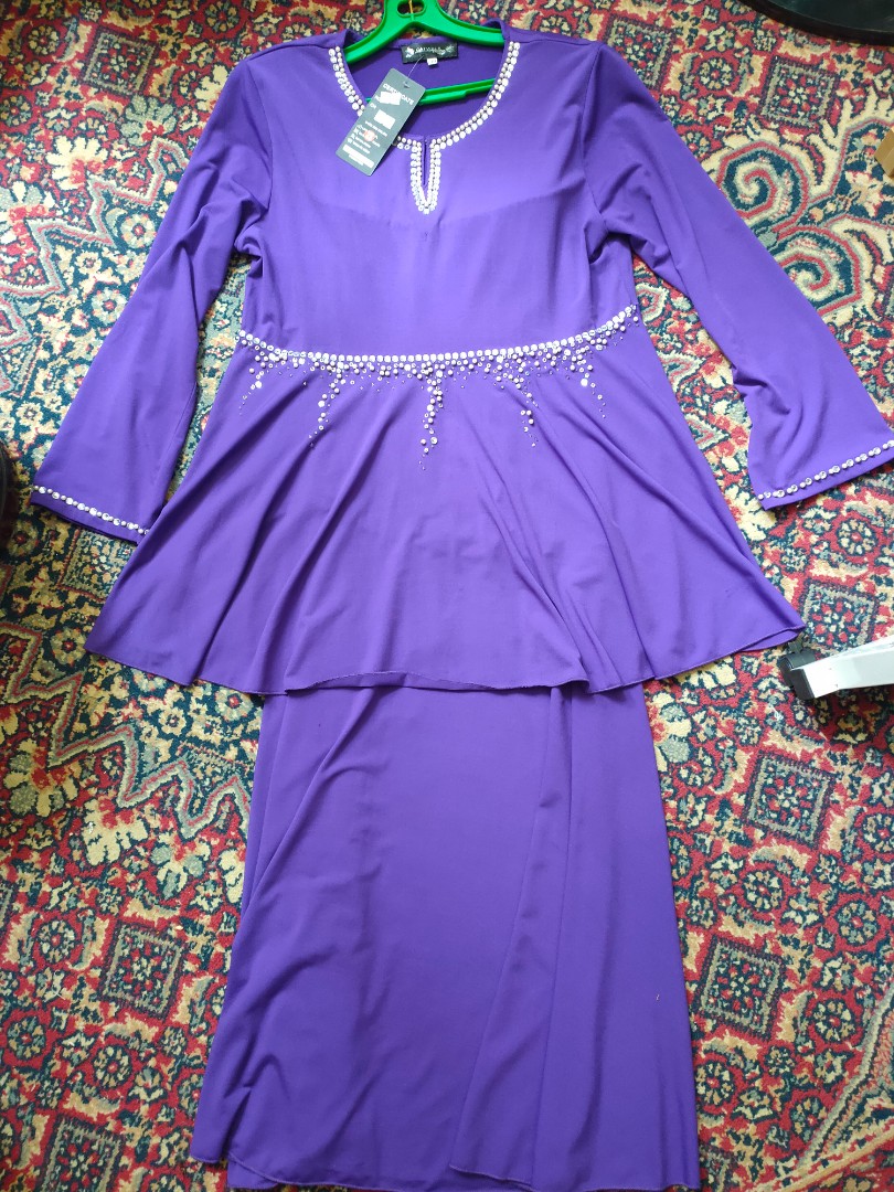 Purple peplum, Women's Fashion, Tops, Blouses on Carousell