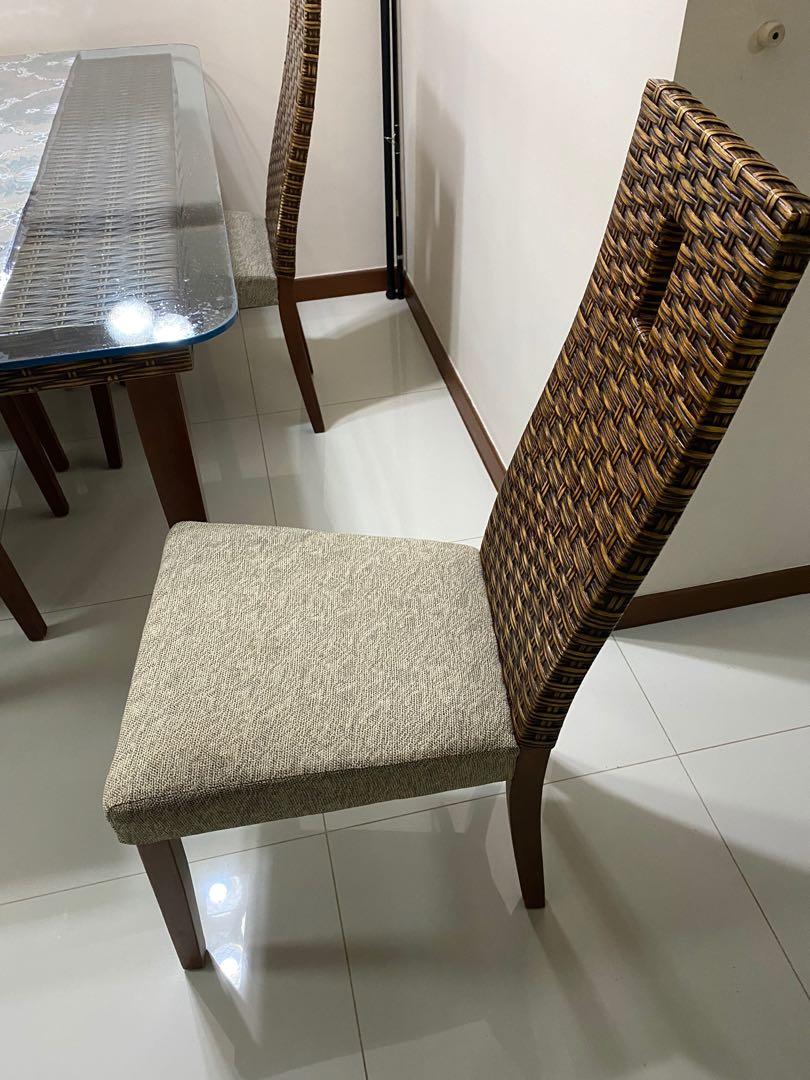 Rattan Pacific 4-6 seater Dining table, Furniture & Home Living ...