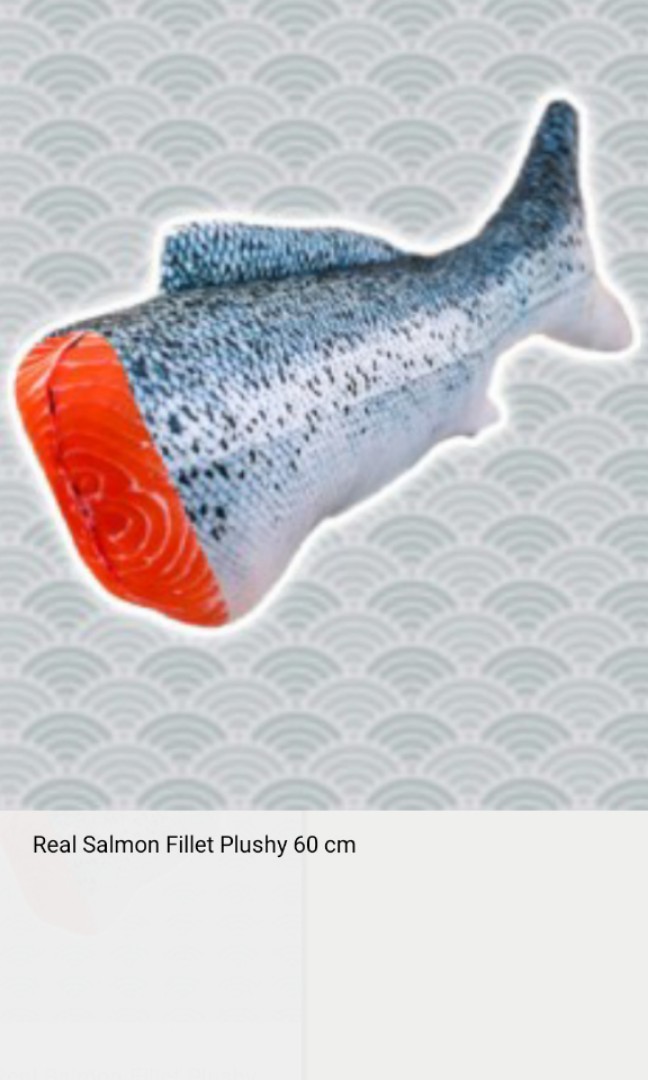 Real Salmon Fillet Plush [Toreba], Hobbies & Toys, Toys & Games on ...