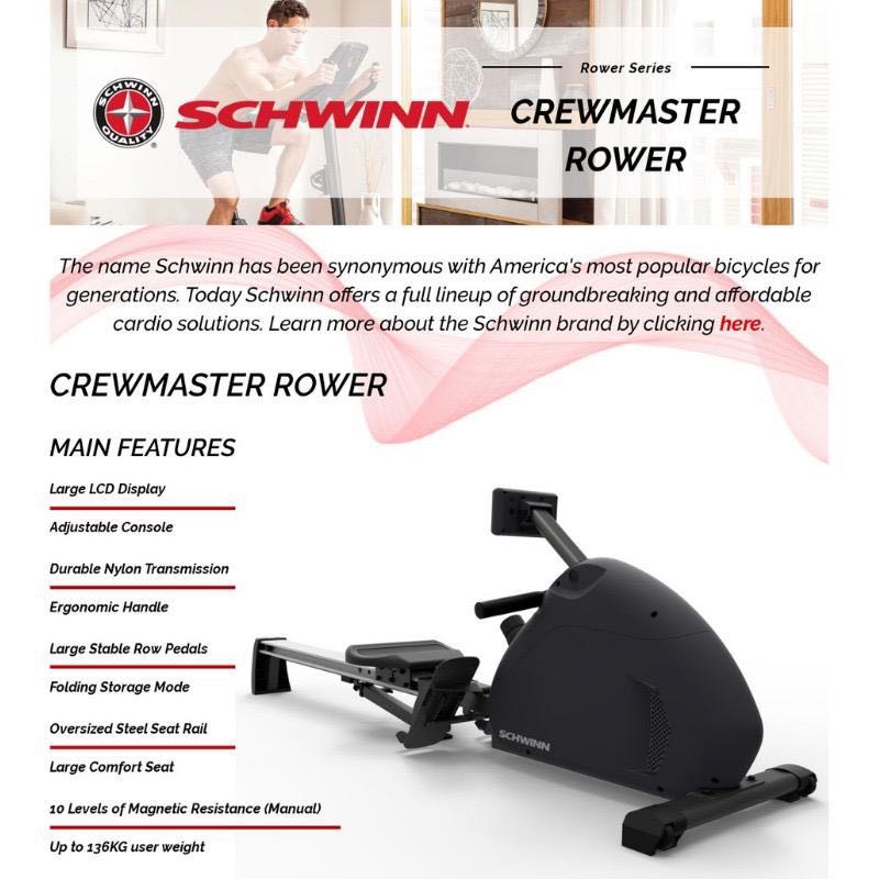 Schwinn Rowing Machine, Sports Equipment, Exercise & Fitness, Cardio ...