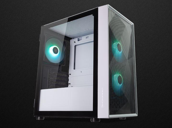 Tecware Forge M2 Tempered Glass mATX case with 3 x 12cm ARGB Fans ...