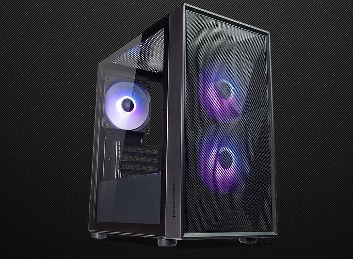 Tecware Forge M2 Tempered Glass mATX case with 3 x 12cm ARGB Fans ...