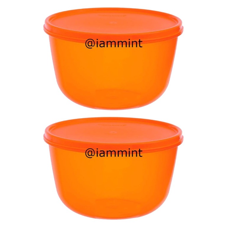 Tupperware 2L Modular Round Bowl Container Set of 2, Furniture & Home ...