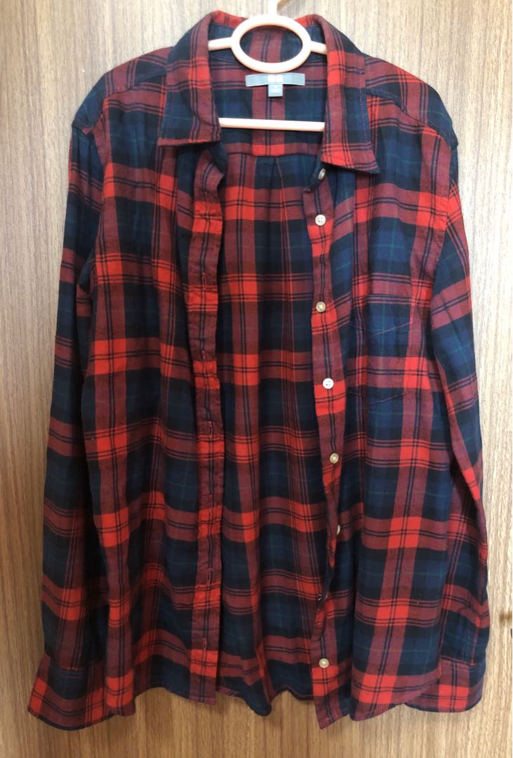 Uniqlo Flannel, Women's Fashion, Tops, Longsleeves on Carousell