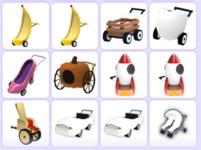 Adopt Me strollers, vehicles & gifts, Video Gaming, Gaming Accessories ...