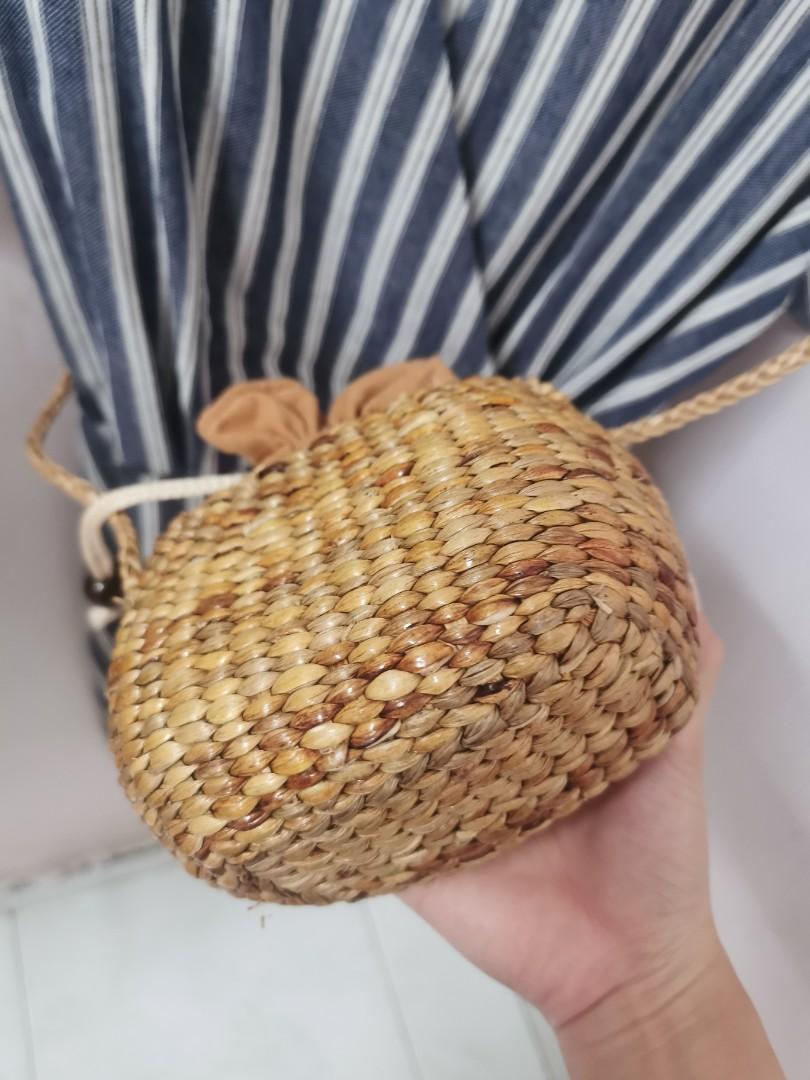 Bamboo rattan mini bag, Women's Fashion, Bags & Wallets, Tote Bags on ...