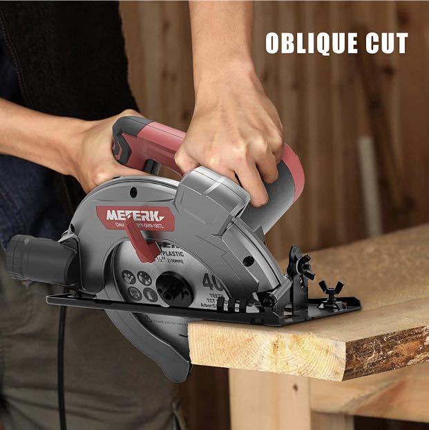 Circular Saw, Meterk 1500W Electric Circular Saw, 5000RPM, Laser Guide ...