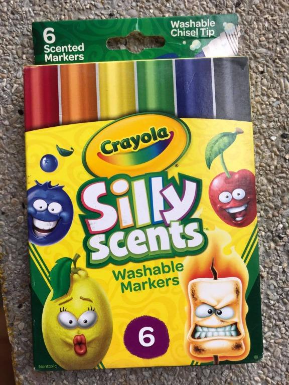 CRAYOLA Silly Scents Chisel Tip Washable Markers, 6 Count, Hobbies ...