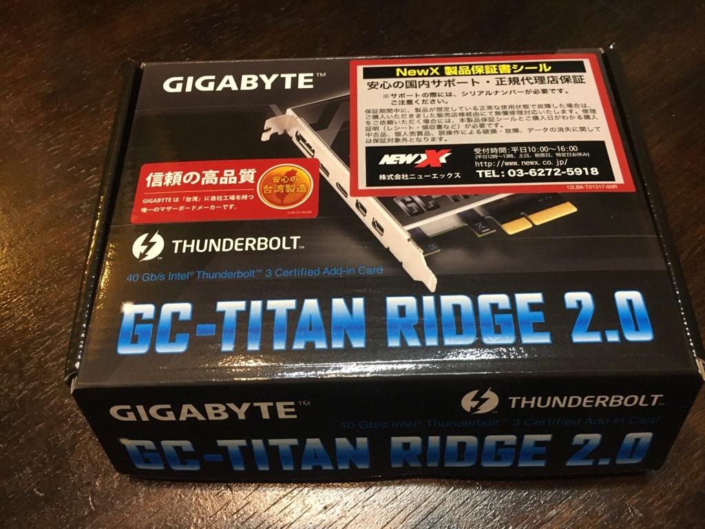 Gigabyte GC-Titan Ridge (rev. 2.0) Thunderbolt Add-In-Card, Computers ...