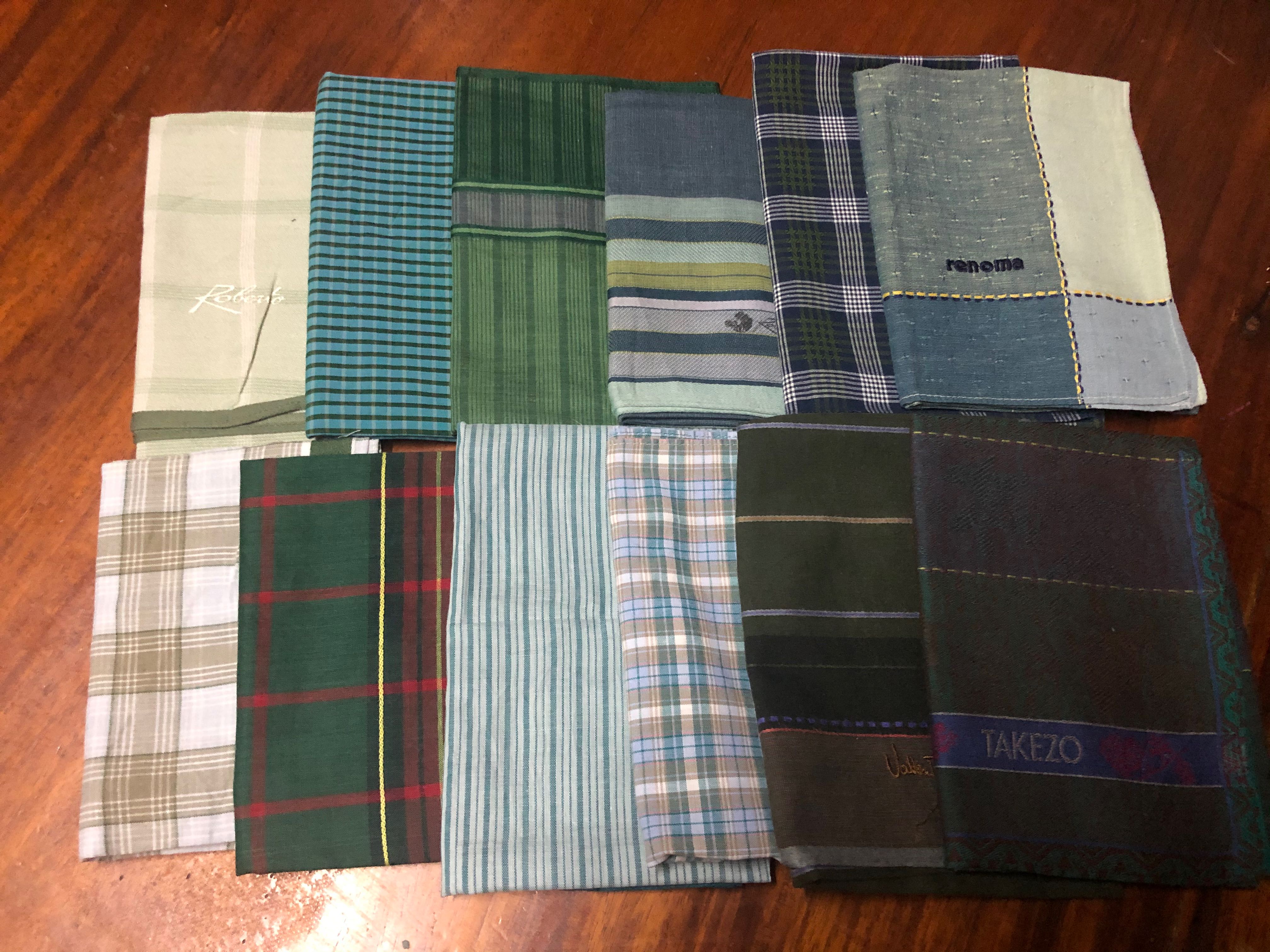GREEN THEME HANKIES, Men's Fashion, Watches & Accessories, Handkerchief ...
