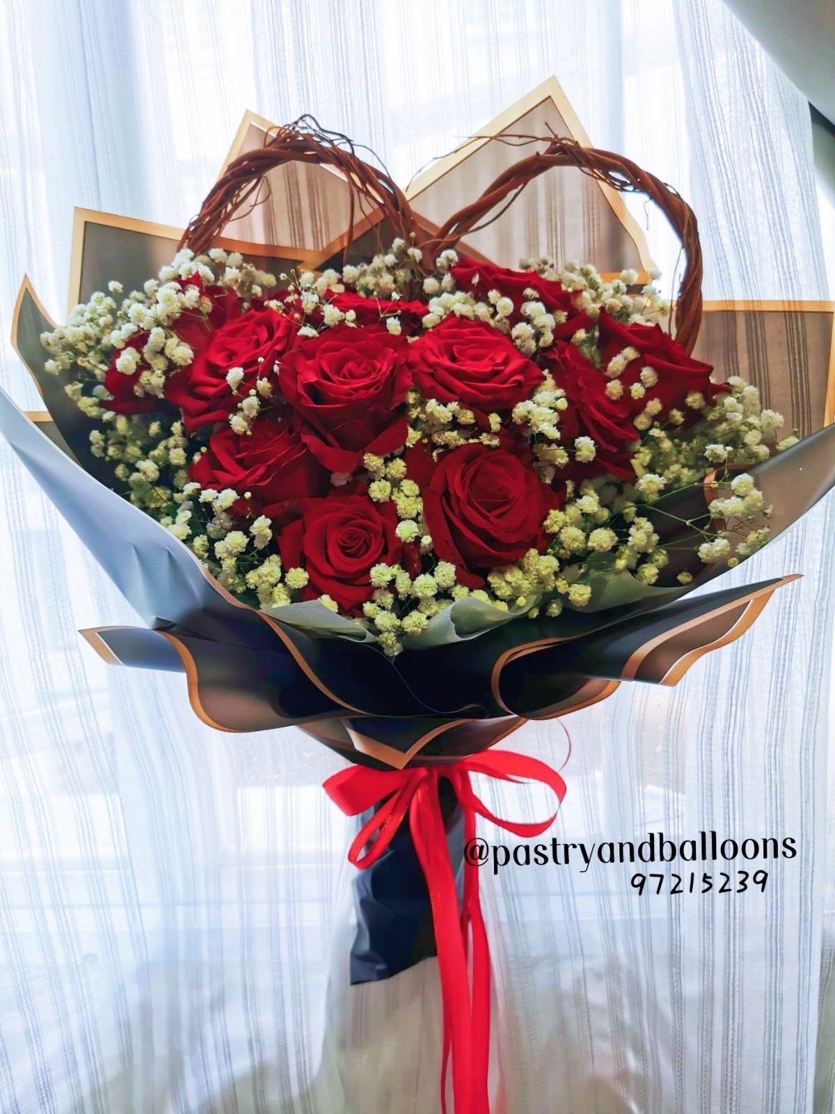 Red roses bouquet | fresh rose bouquet, Hobbies & Toys, Stationery ...