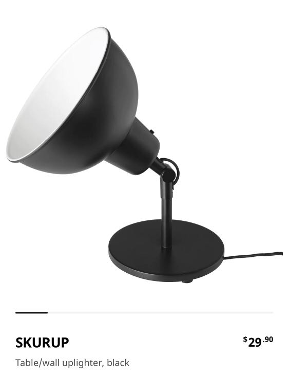 IKEA Skurup wall/table lamp, Furniture & Home Living, Home Decor, Other ...