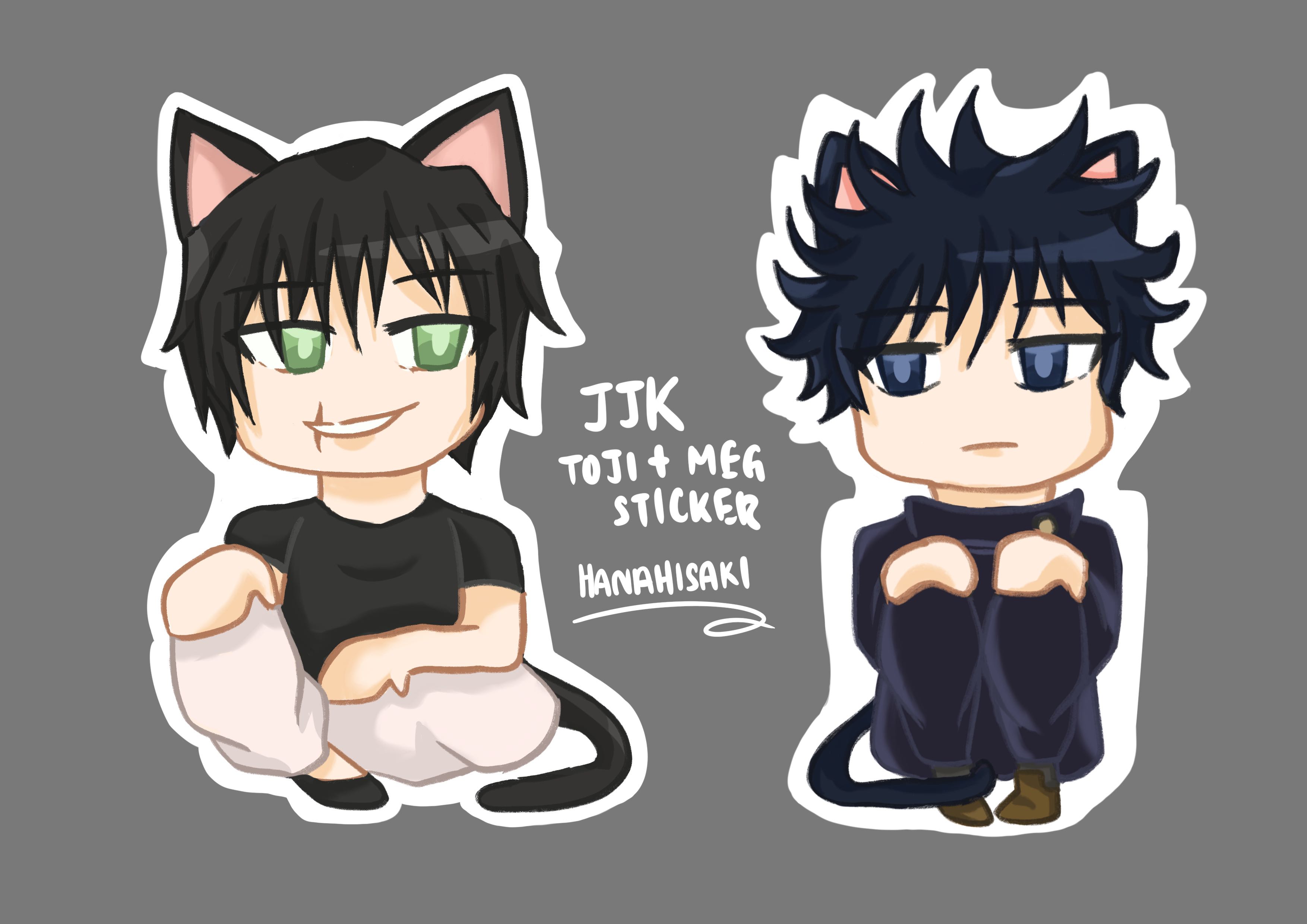 jujutsu kaisen neko! stickers [1], Hobbies & Toys, Memorabilia ...