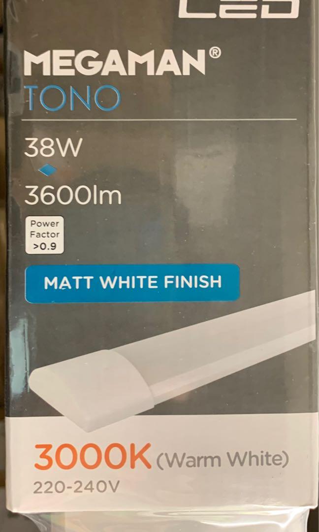 Megaman 曼佳美 38w / 42w 4呎 1200mm LED 3000k 4000k 6500k 一體燈架 Integrated ...