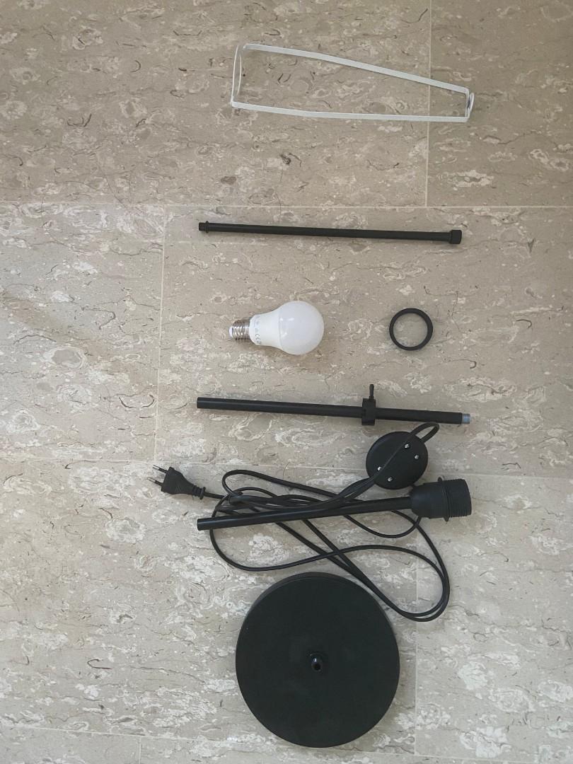 Minimalist Standing Lamp and Phillips light balb, Furniture & Home ...