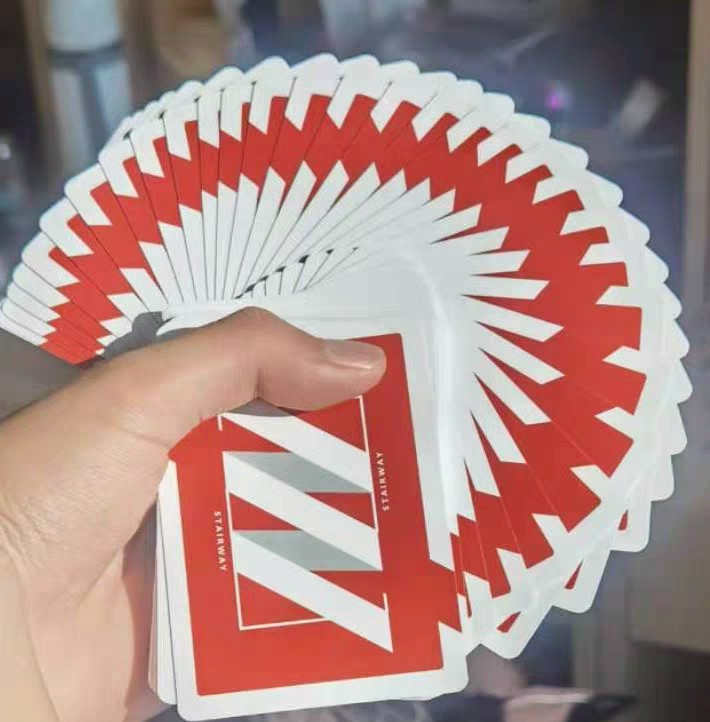 Poker Cards - Maroon Red STAIRWAY Regular Playing Cards. "This is just ...