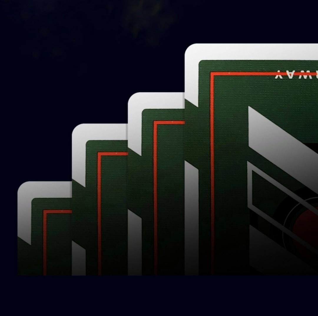 Poker Cards - Moss Green STAIRWAY Playing Cards. Printed by USPCC 2020 ...