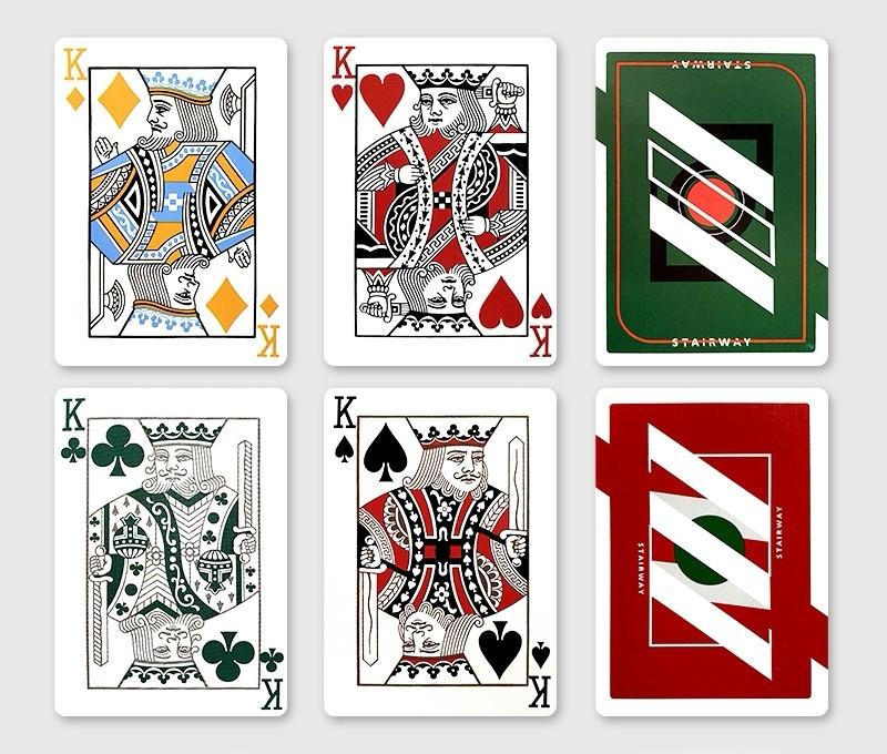 Poker Cards - Moss Green STAIRWAY Playing Cards. Printed by USPCC 2020 ...