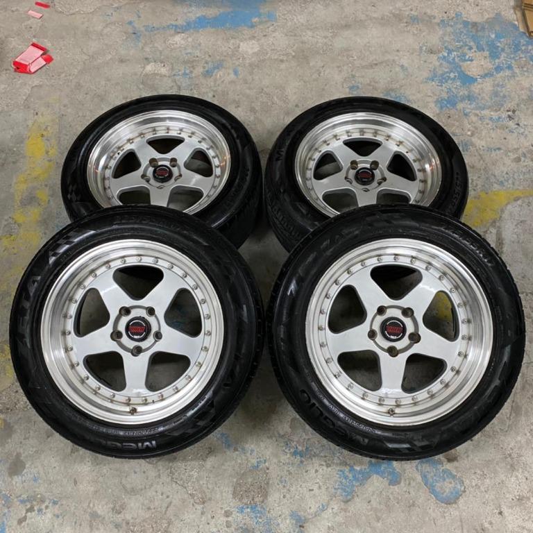 Rotiform 17 inch sport rim Estima tyre 70%, Auto Accessories on Carousell
