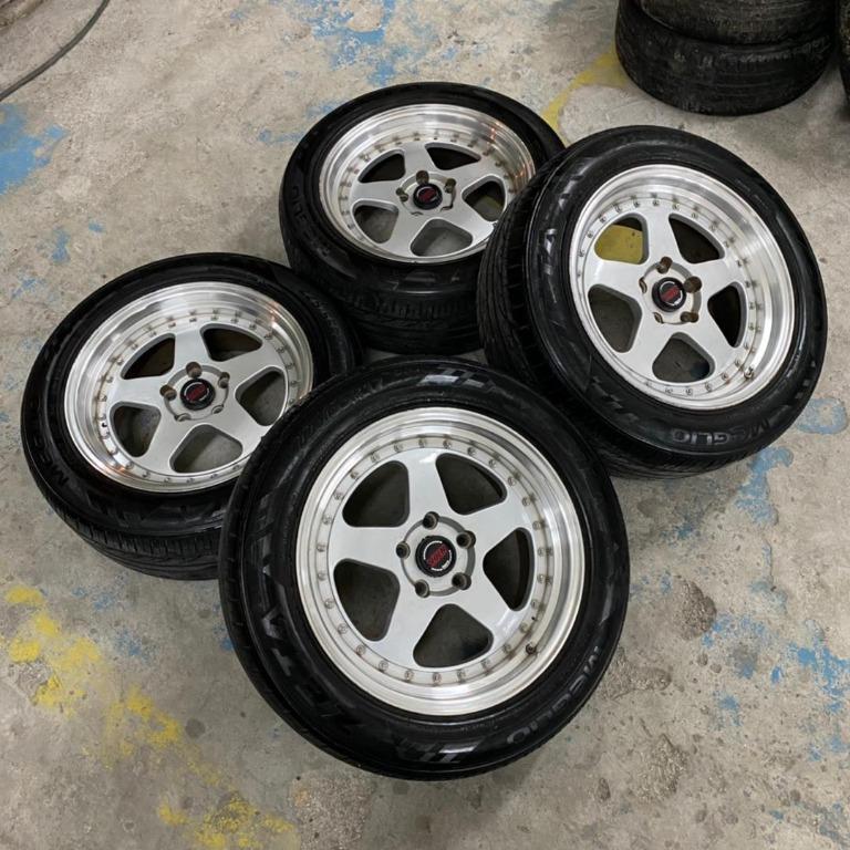 Rotiform 17 inch sport rim Estima tyre 70%, Auto Accessories on Carousell