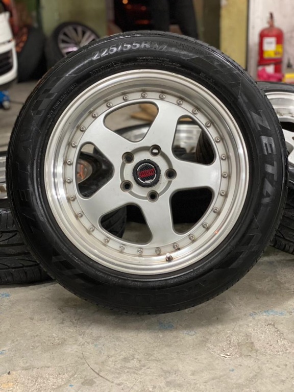 Rotiform 17 inch sport rim Estima tyre 70%, Auto Accessories on Carousell