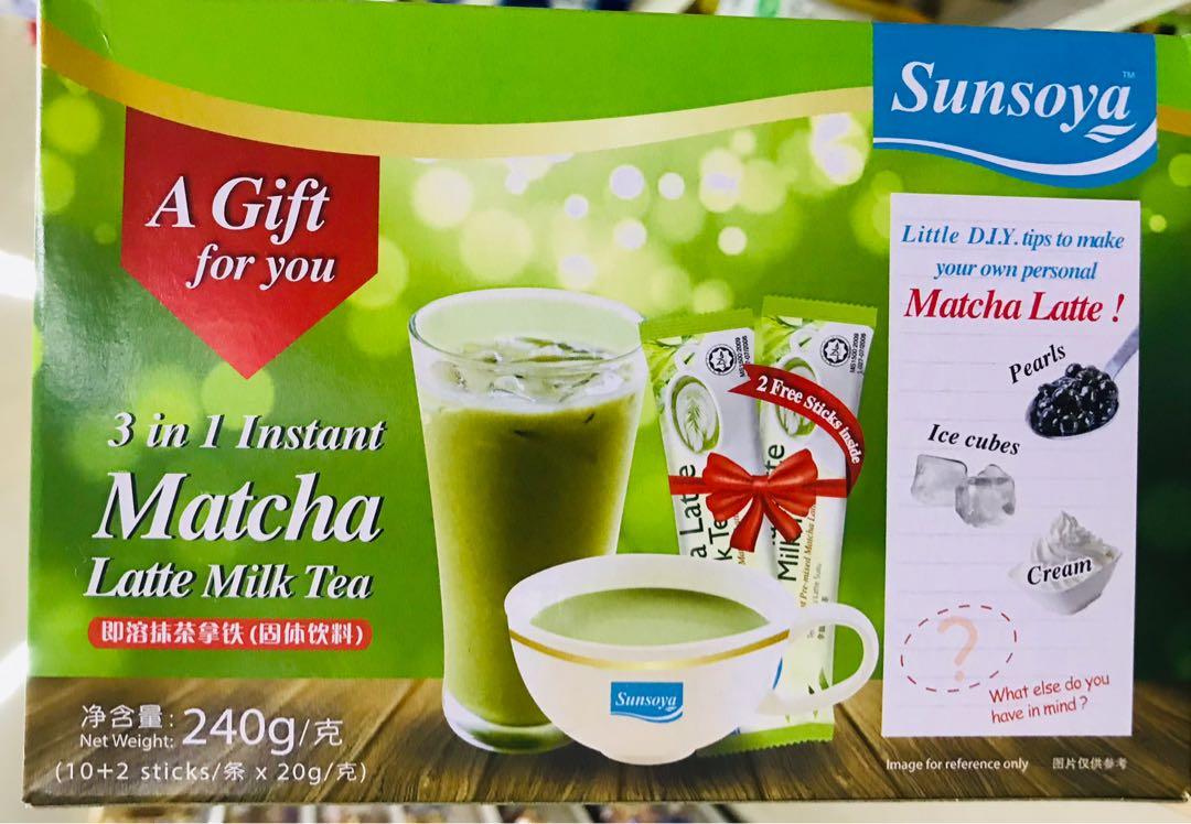 Sunsoya Matcha Latte Milk Tea 200g (10sticks x 20g) 3 in 1 Instant ...