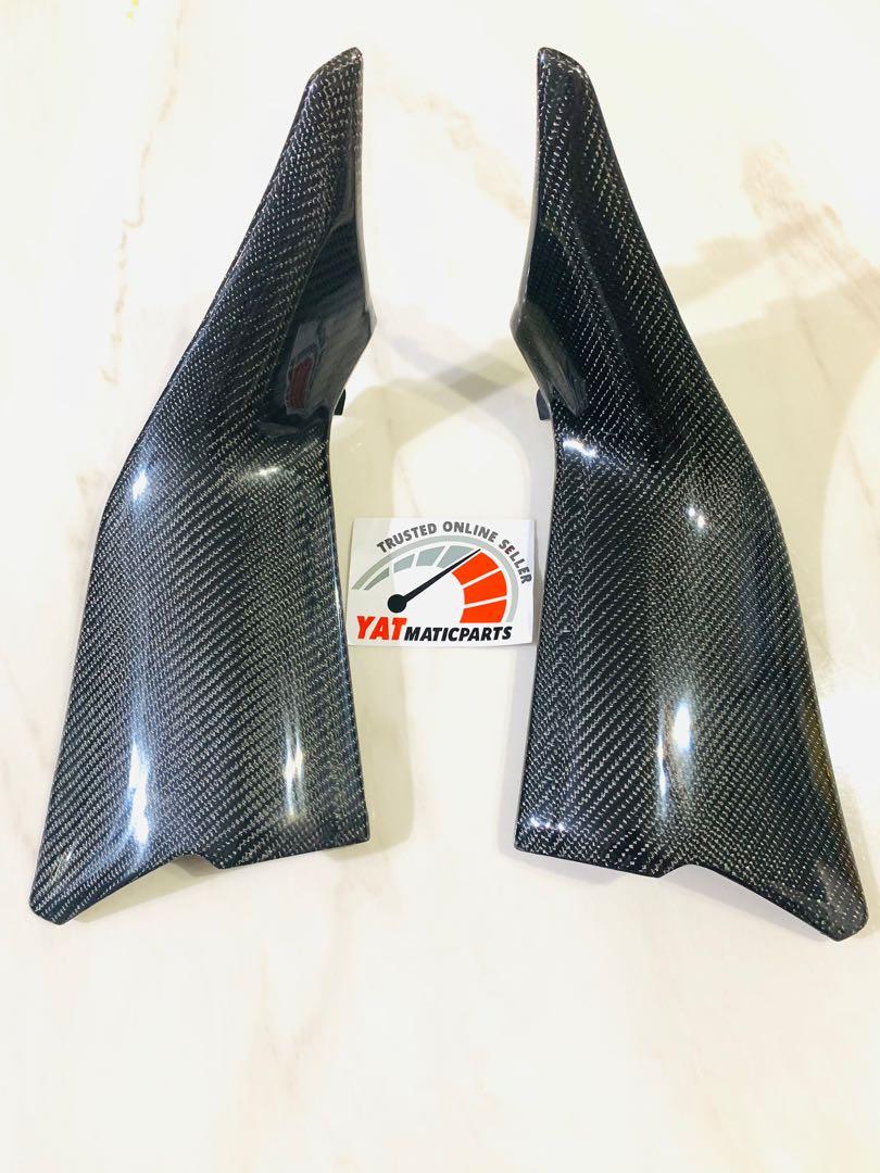 Xmax side tank cover ori Carbon Kevlar NOT 3M, Motorcycles, Motorcycle ...