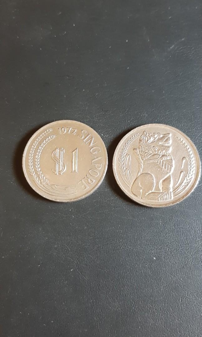 1972 Singapore Rare $1 Merlion Large Coins, Women's Fashion, Jewelry ...